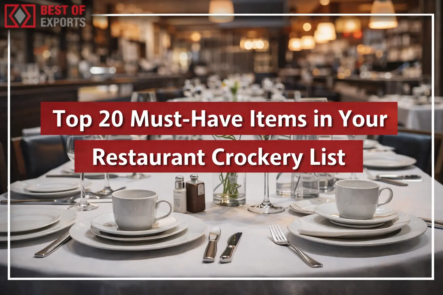 Top 20 Must-Have Items in Your Restaurant Crockery List