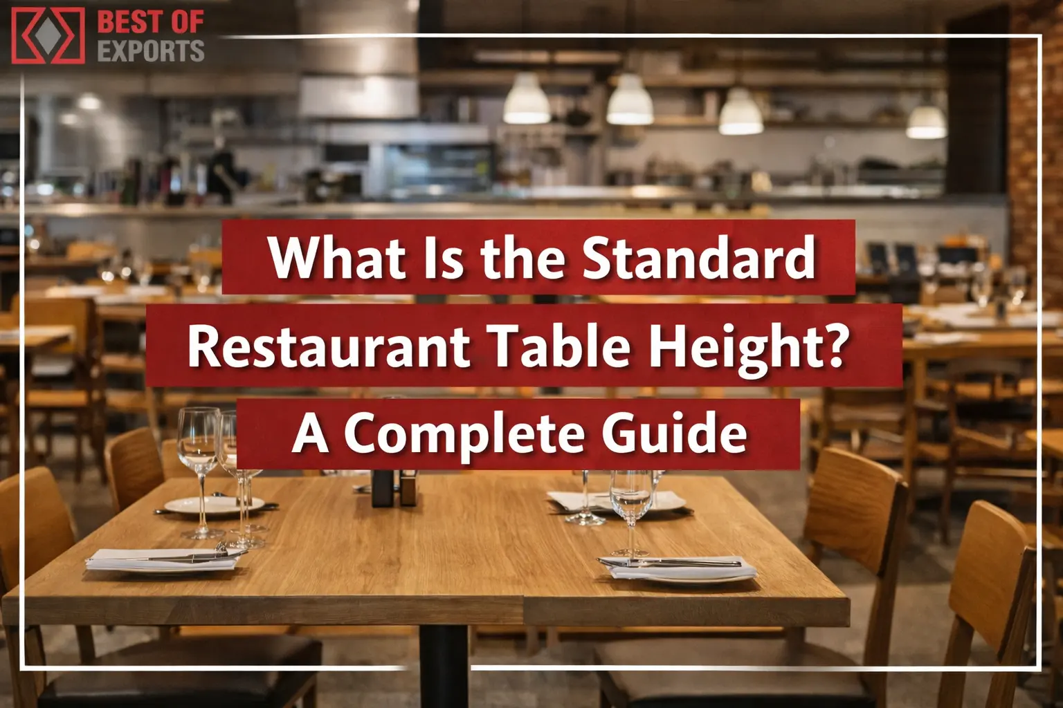 What Is the Standard Restaurant Table Height? A Complete Guide